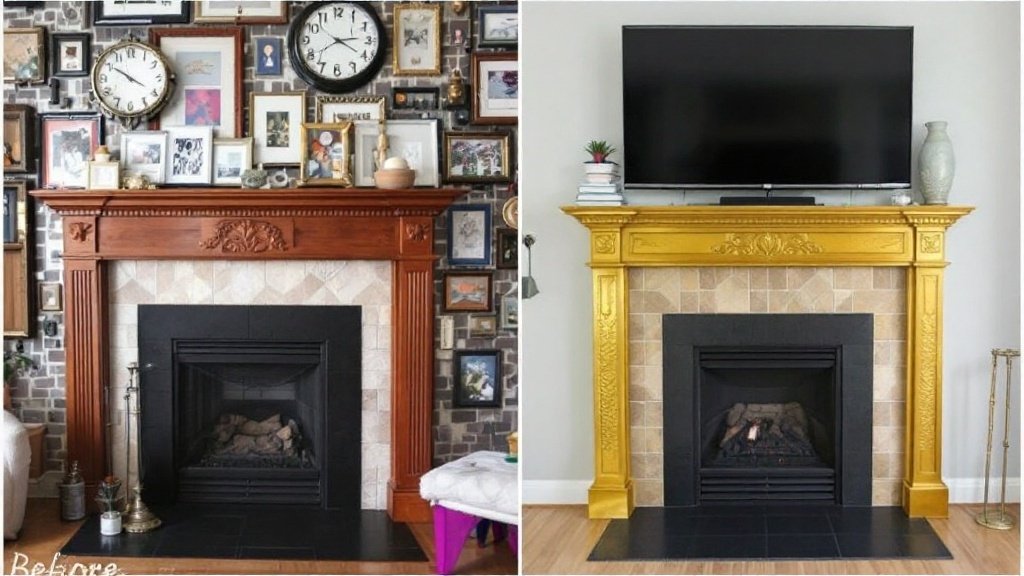 10 Stunning Gold Fireplace Makeover Ideas