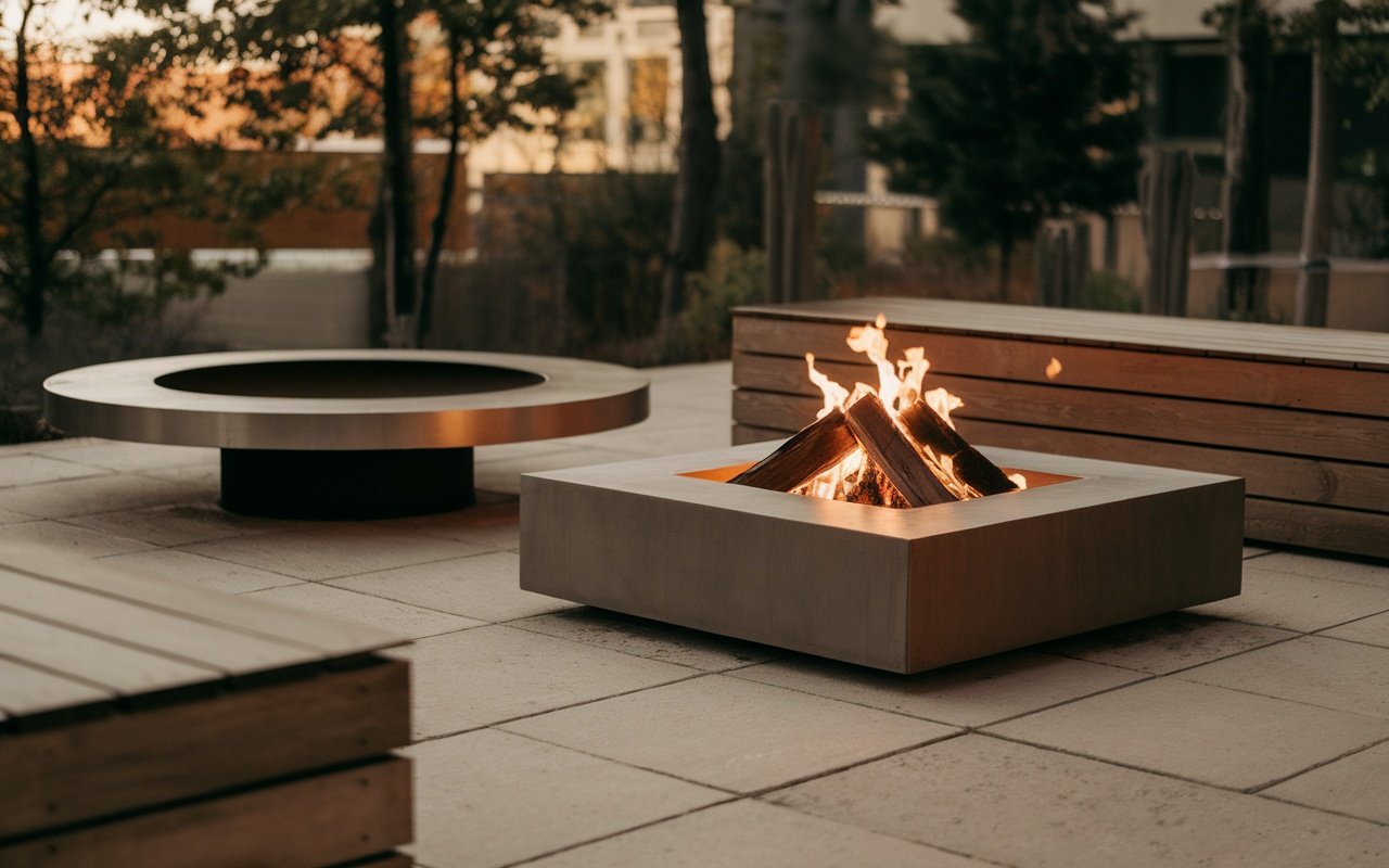 10 Stunning Modern Minimalist Fire Pits for Your Outdoor Space