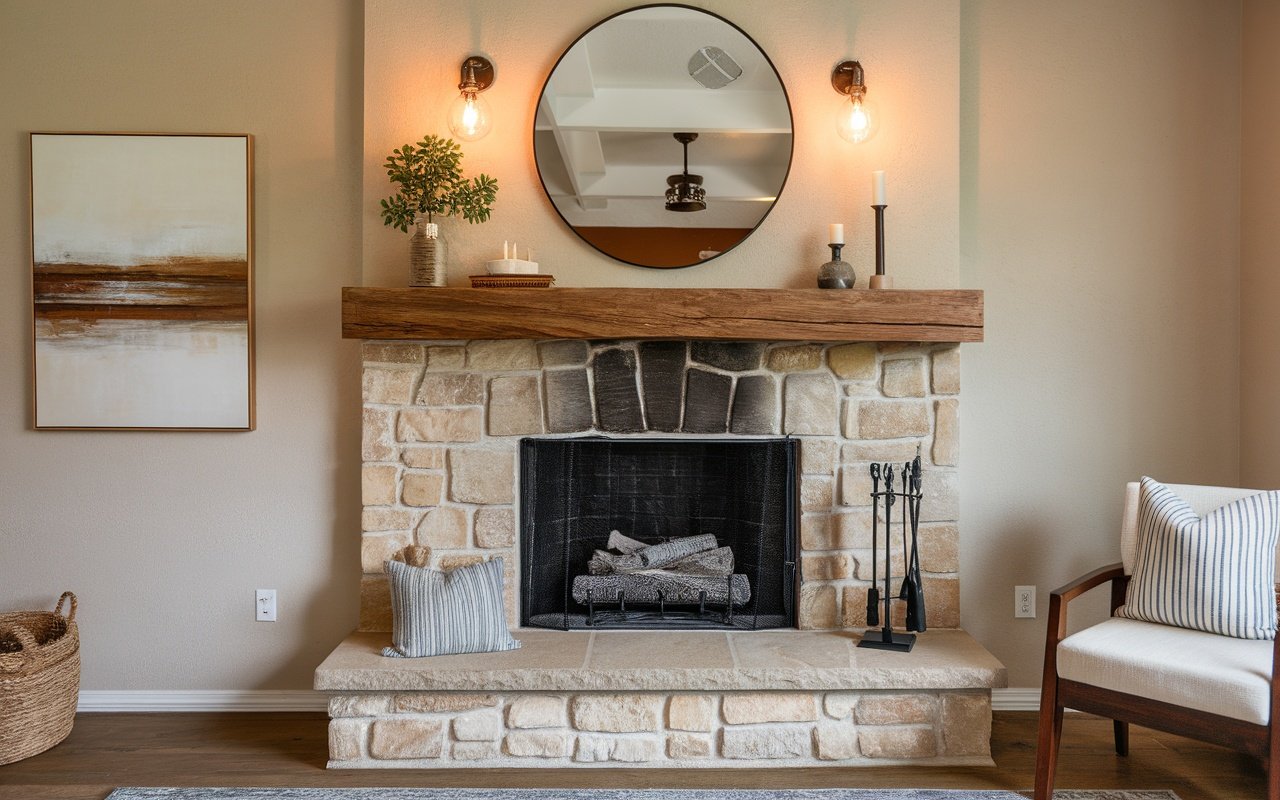 10 Stunning Stucco Fireplace Makeover Ideas