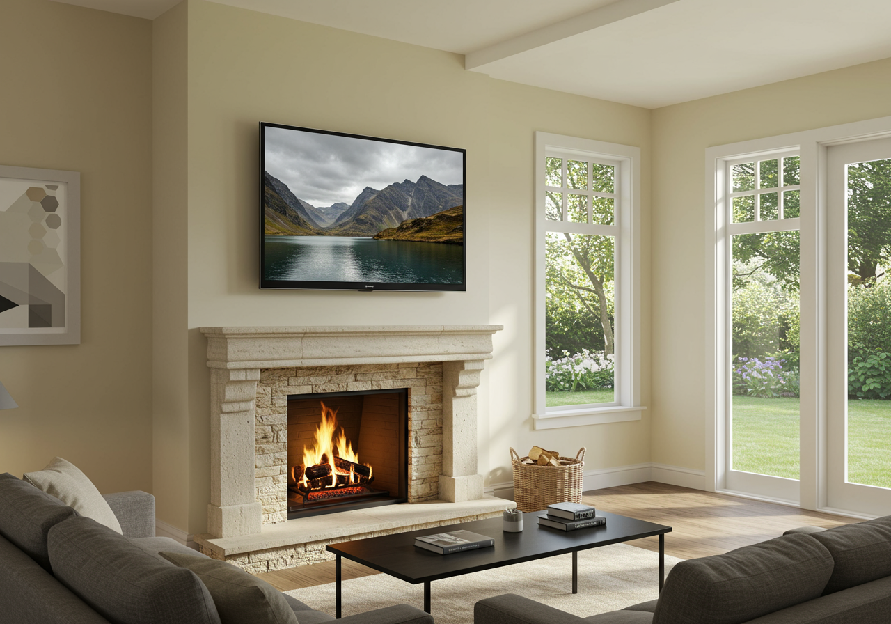 How to Mount TV Above Fireplace-Safety and Installation Guide