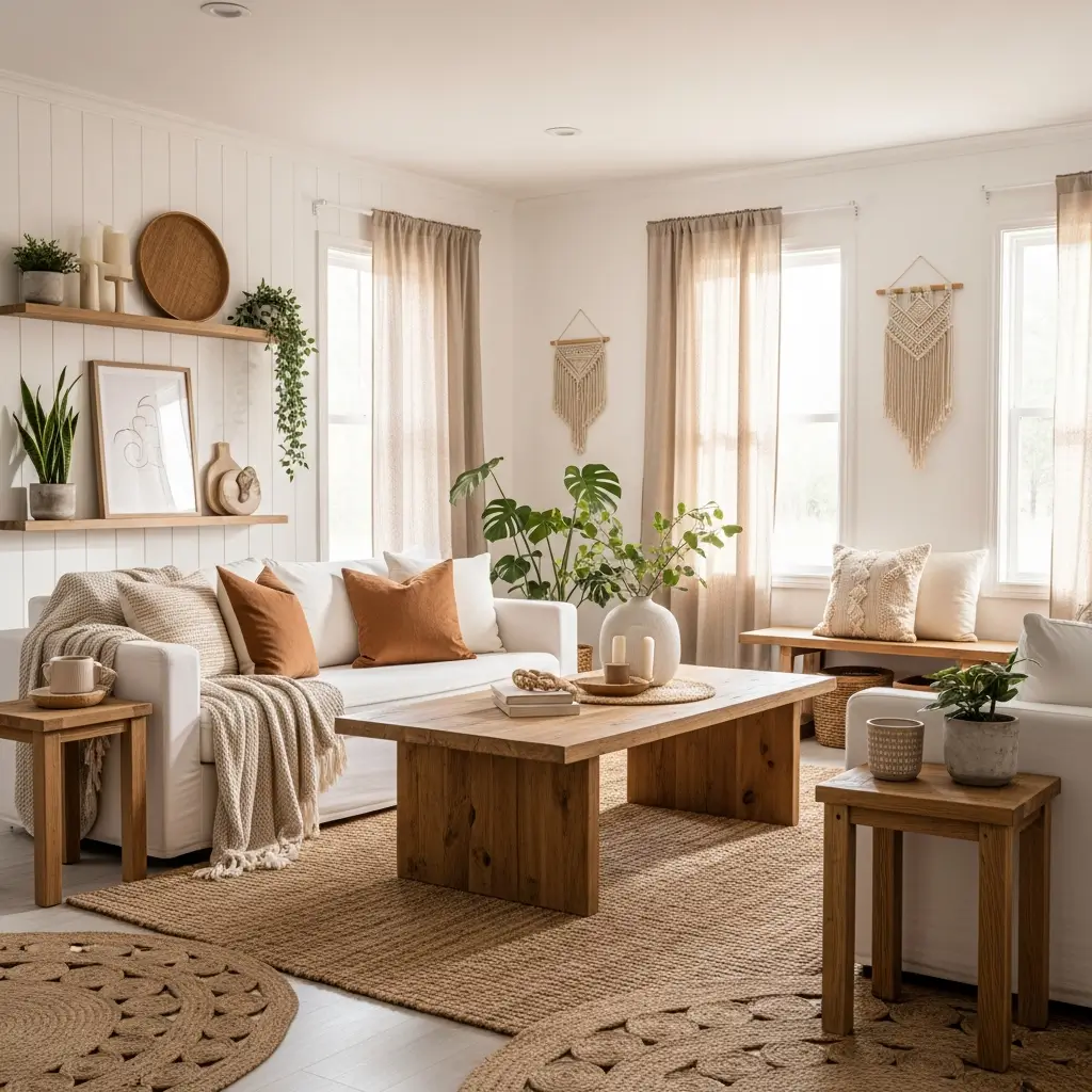 10 Gorgeous Boho Farmhouse Living Room Ideas for Rustic Charm