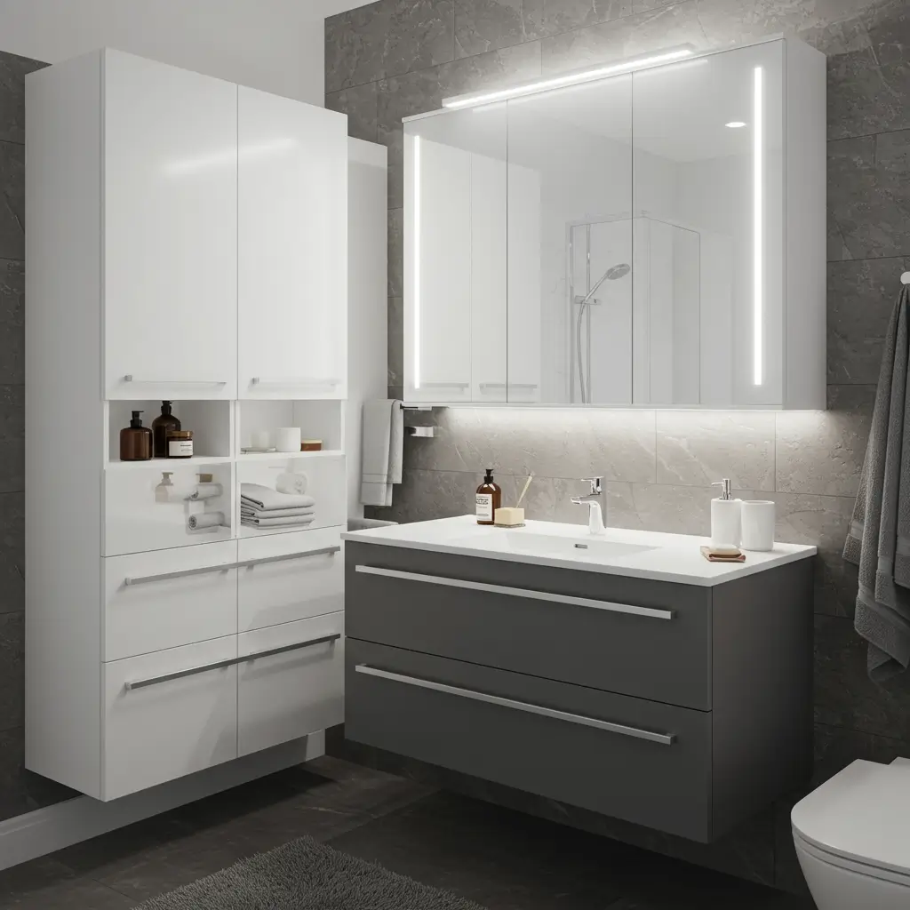 10 Modern Bathroom Storage Cabinet Ideas for Sleek Spaces